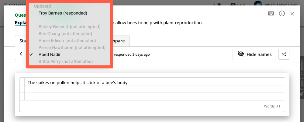 Use model answers to quickly mark student work – Help Centre