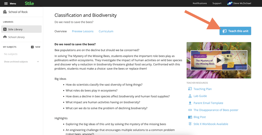 Copy a unit from the Stile library – Help Centre